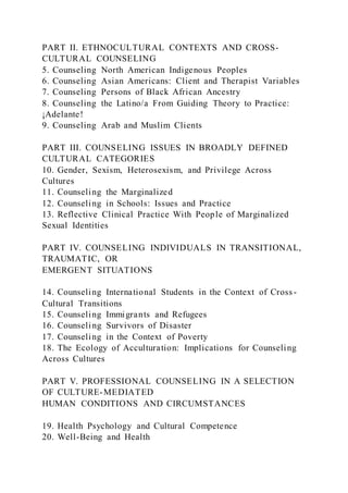 Counseling Across CulturesSeventh Edition2 | DOCX