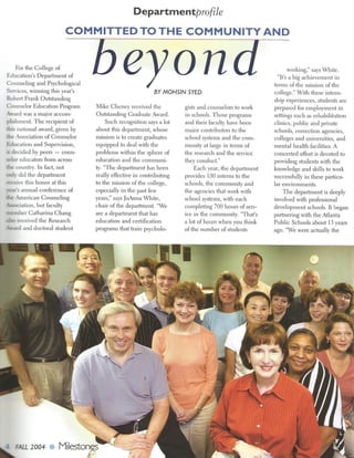 Department of Counseling and Psychological Services profile | PDF