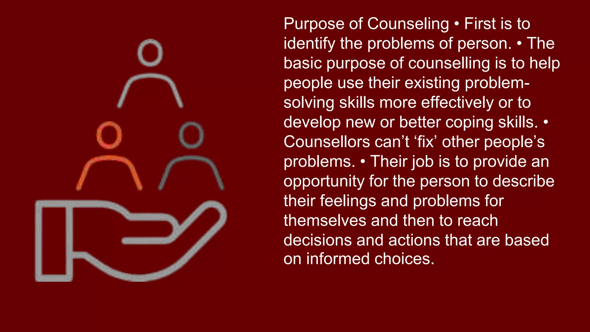 Counseling skills for distress definition, types of counseling and more ...