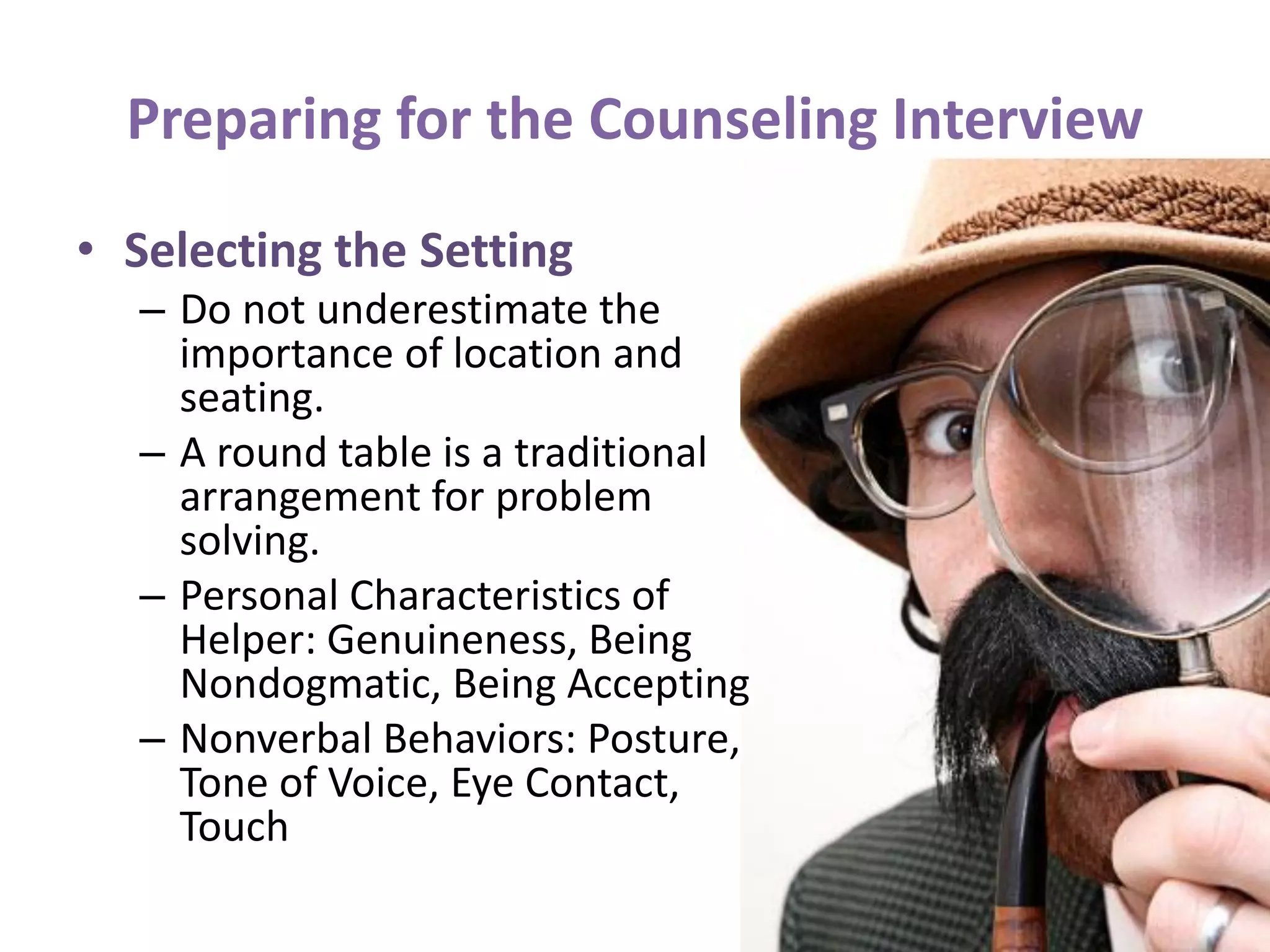 Counseling interview | PDF
