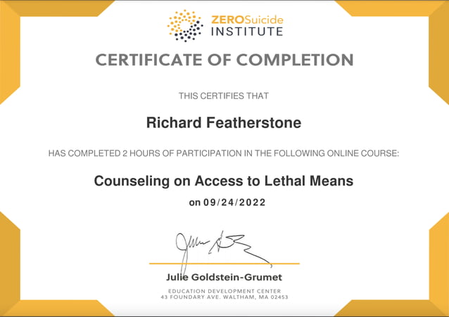 Counseling on Access to Lethal Means | PDF