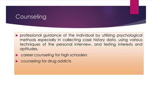 Counseling ppt | PDF | Mental Health | Diseases and Conditions