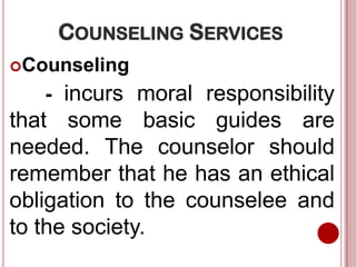 Guidance and Counseling ( Counseling services ) | PPTX