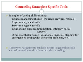 Counseling Strategies Action & Maintenance | PPT