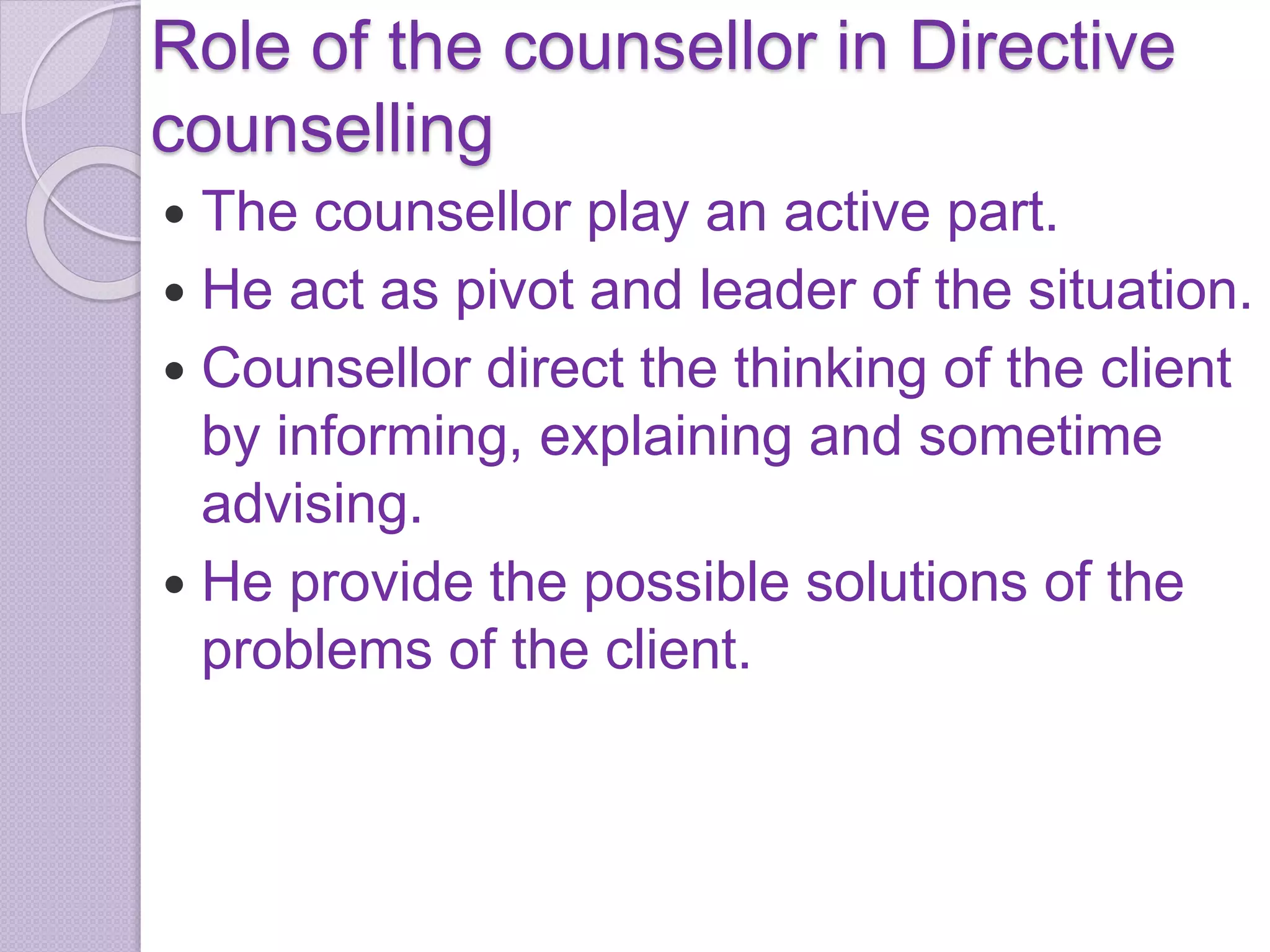 directive Counselling | PPTX