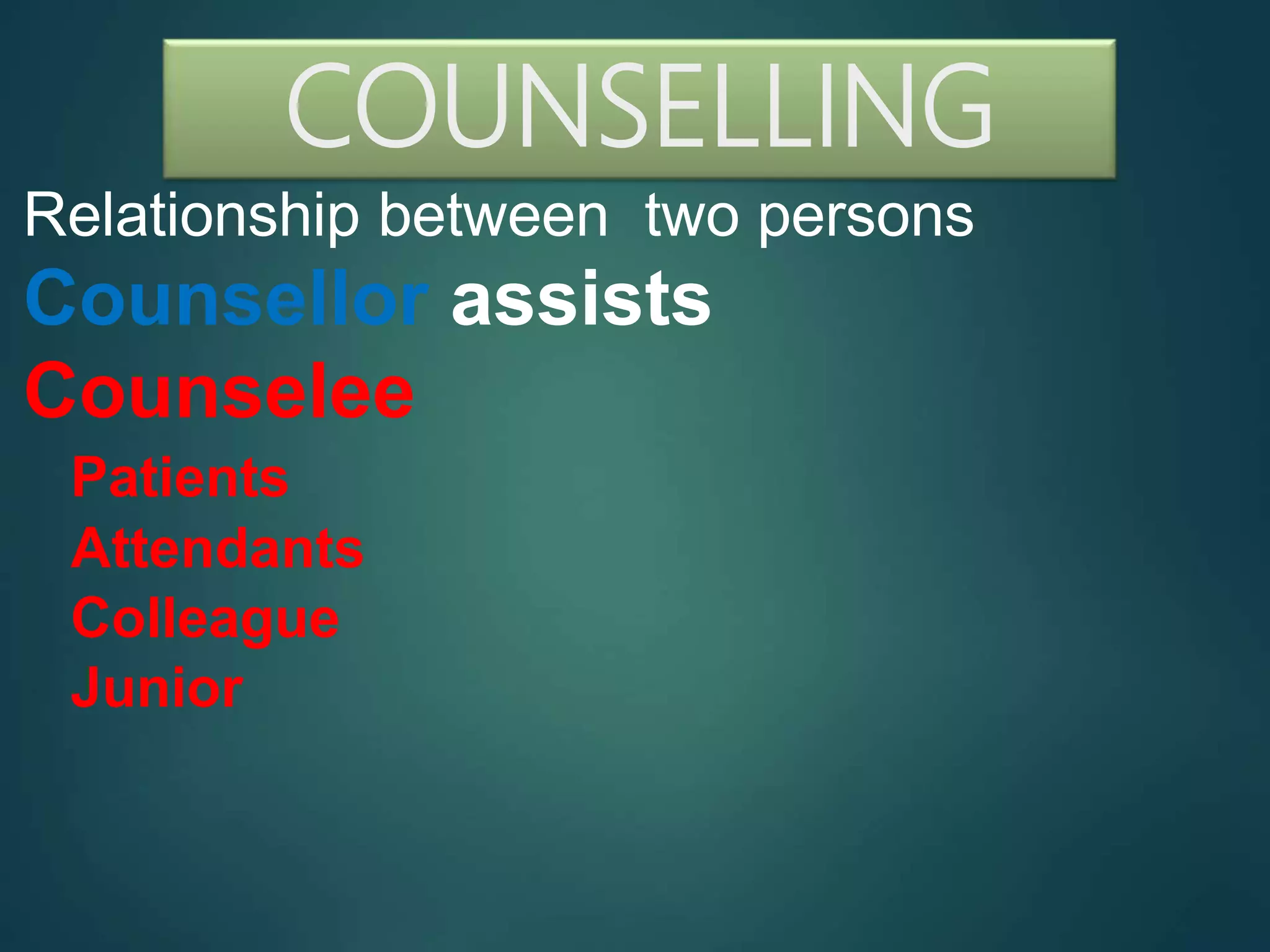 Counselling in Medical Profession | PPTX