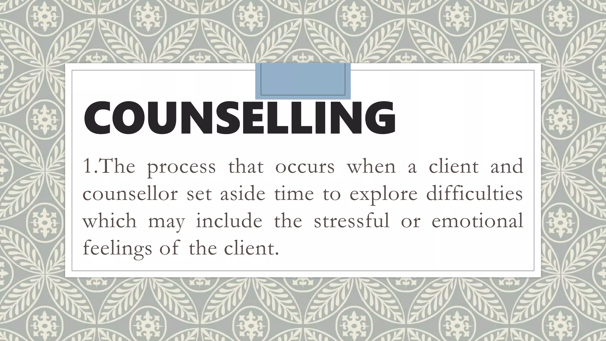 Counselling | PPTX