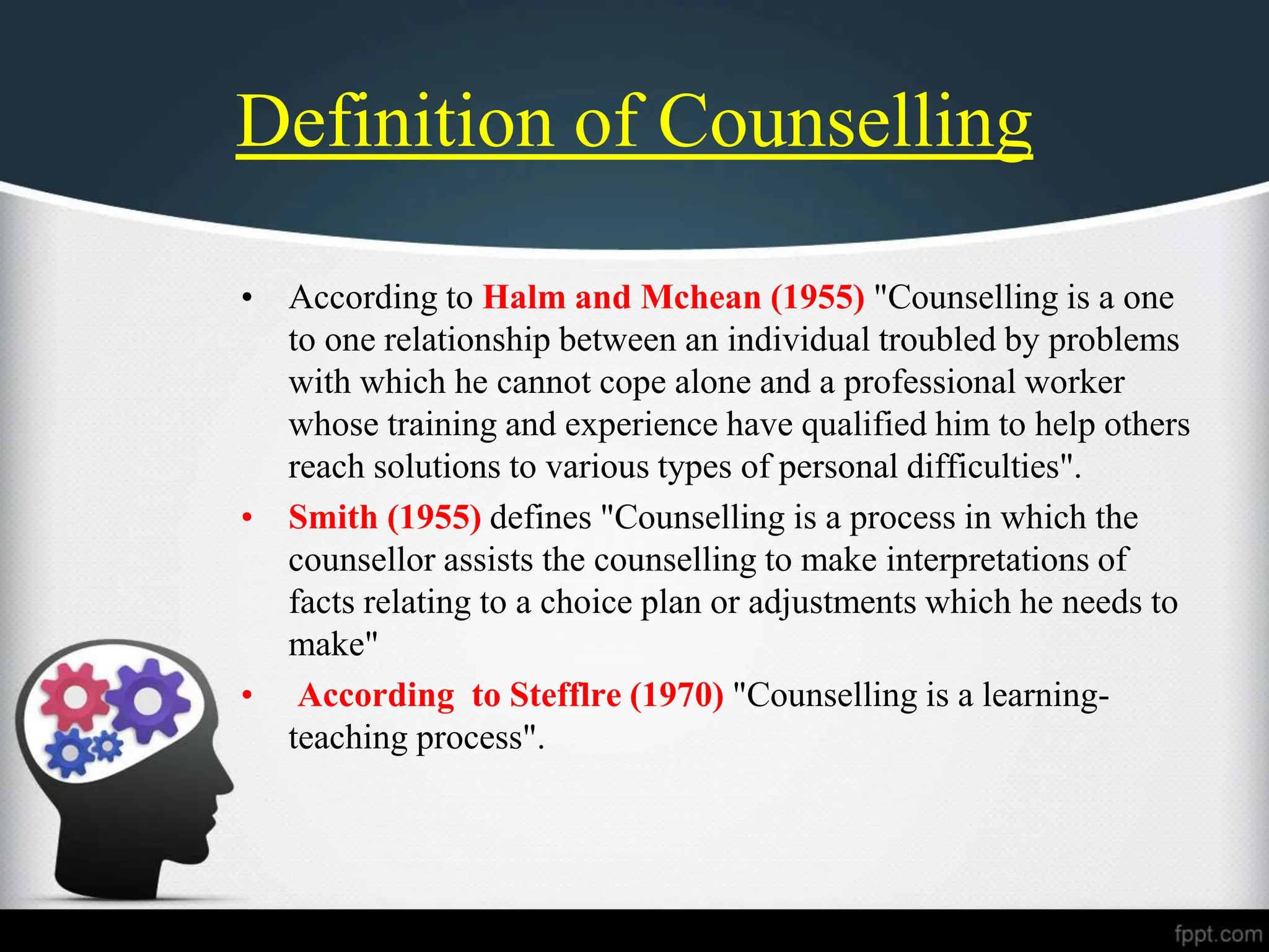 What is counselling, it's principal and techniques | PPTX