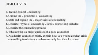 COUNSELLING ..pptx. . | PPT