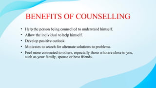counselling PRESENTATION ( Advance nursing practice) | PPT