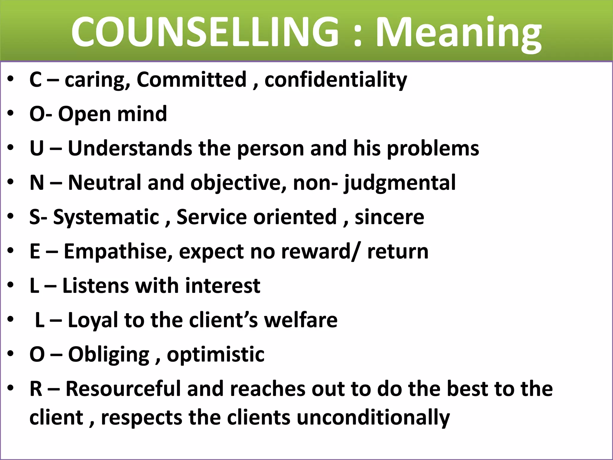 Counselling | PPTX