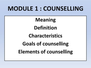 Counselling | PPTX