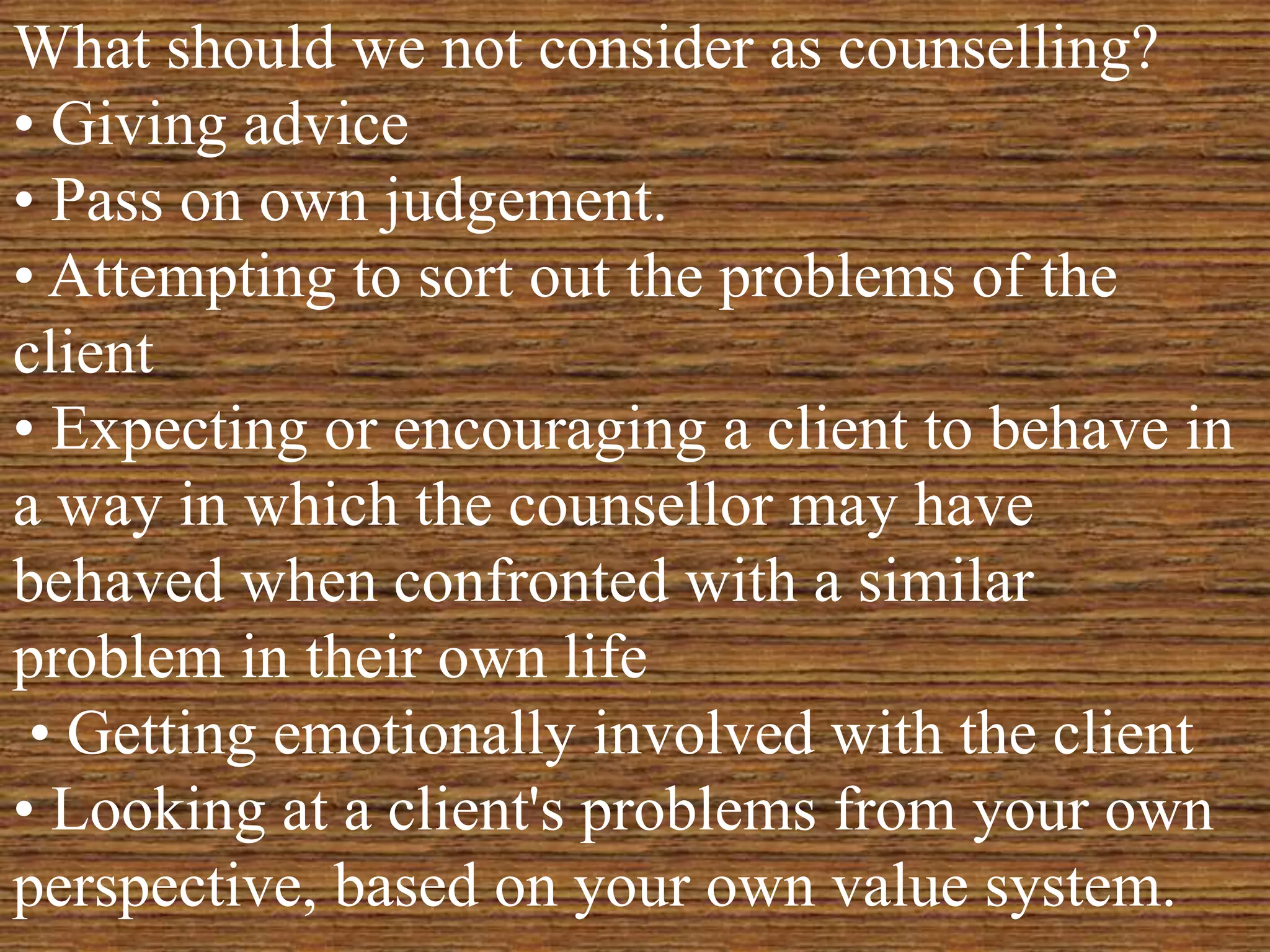 Counselling: Goals and Process | PPTX
