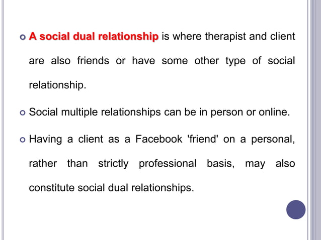 Dual and multiple relationships in counselling | PPTX | Dating | Family ...