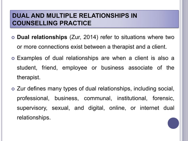 Dual and multiple relationships in counselling | PPTX | Dating | Family ...