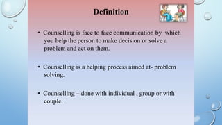 Counselling of a patient | PPTX
