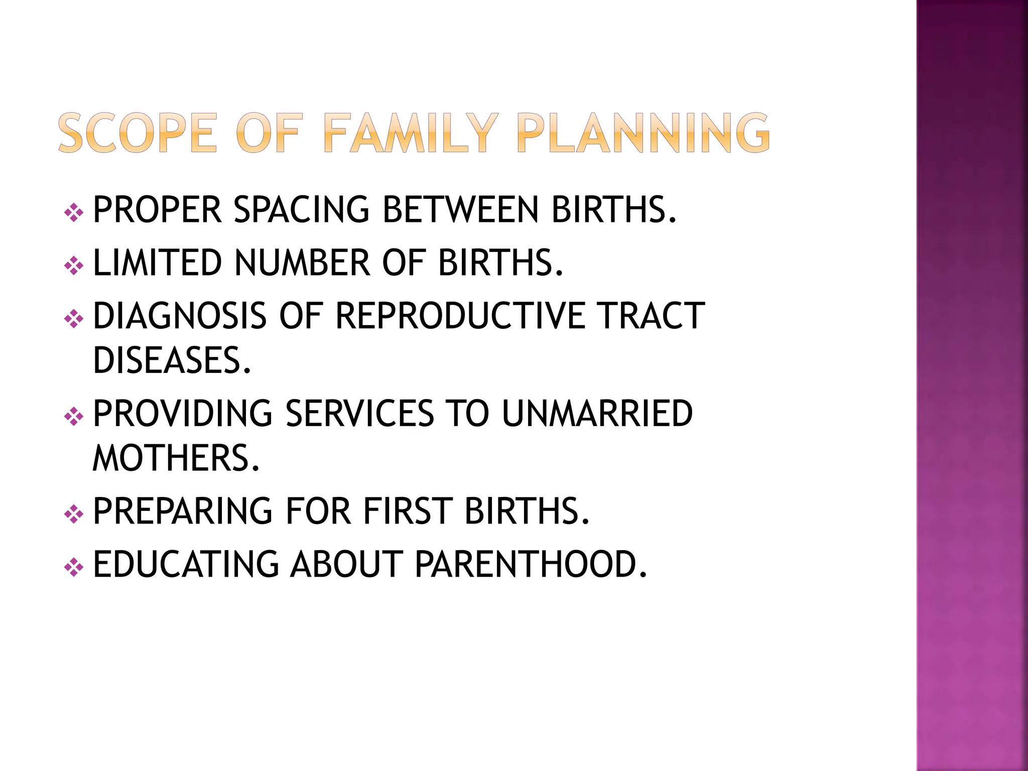 COUNSELLING FOR FAMILY.ppt family planning methods of contraception | PPT