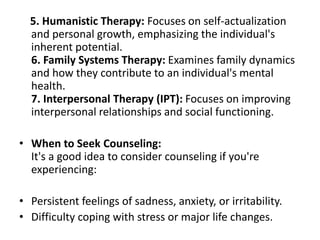 Counselling for Mental Health Problems.pptx