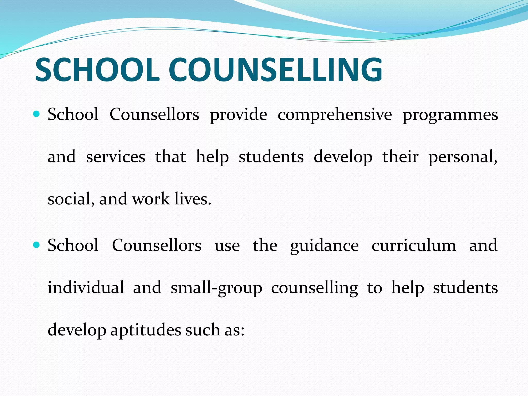 Counselling in educational settings | PPT