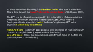 LEADERSHIP BEHAVIOUR DEFINATION AND THEORIES | PPT