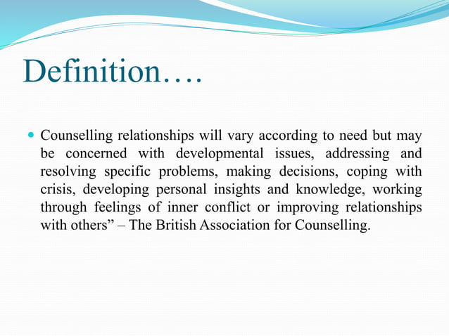 Counselling Introduction - R.D.Sivakumar | PPT