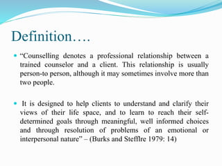 Counselling Introduction - R.D.Sivakumar | PPTX