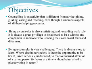 Counselling Objectives - R.D.Sivakumar | PPTX