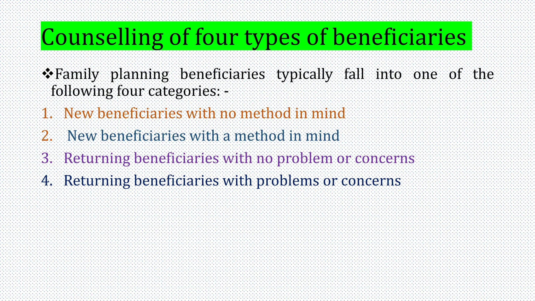 Counselling of family planning | PPTX