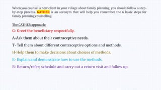 Counselling of family planning | PPTX
