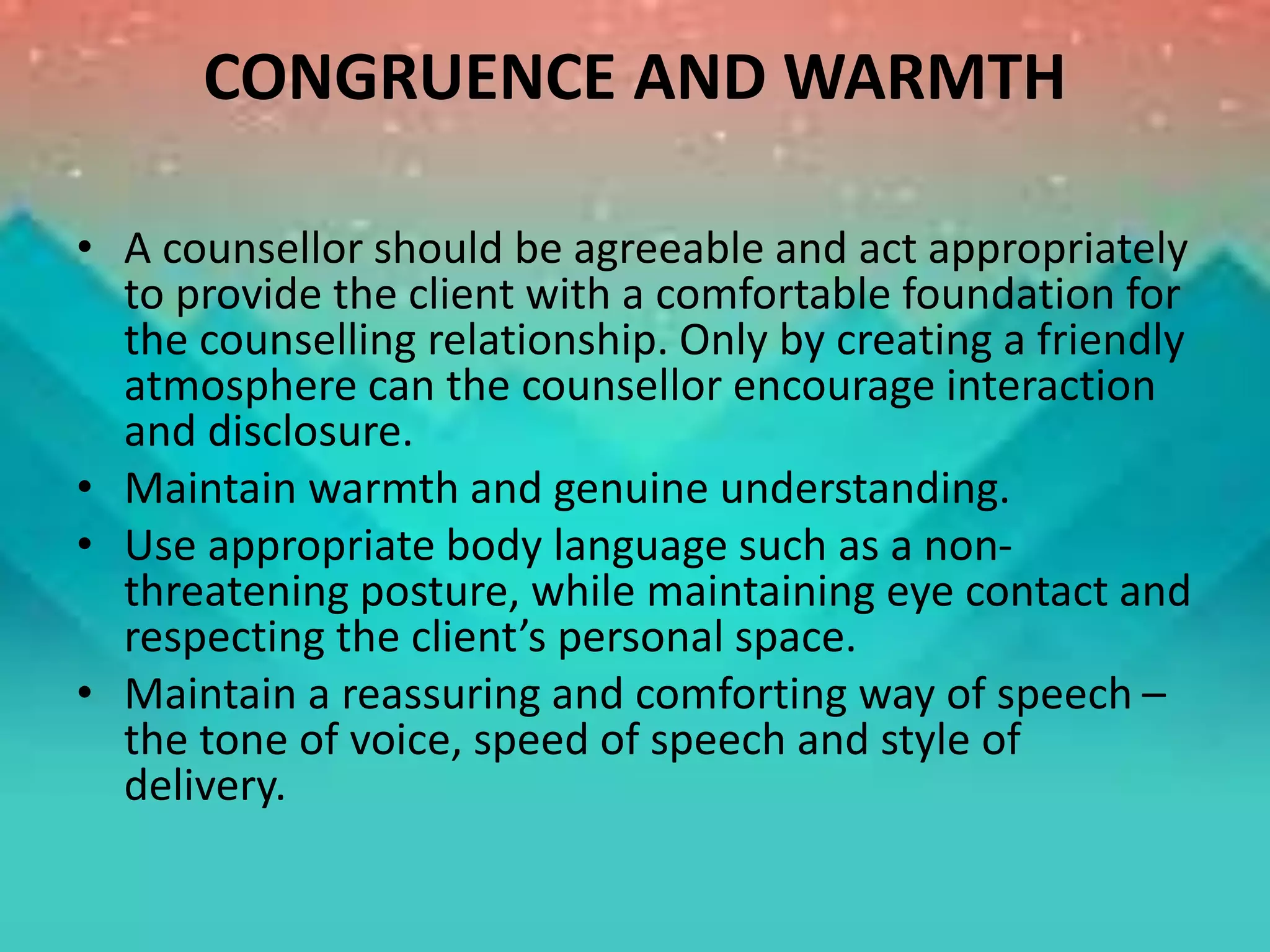 Counselling process and skills | PPTX