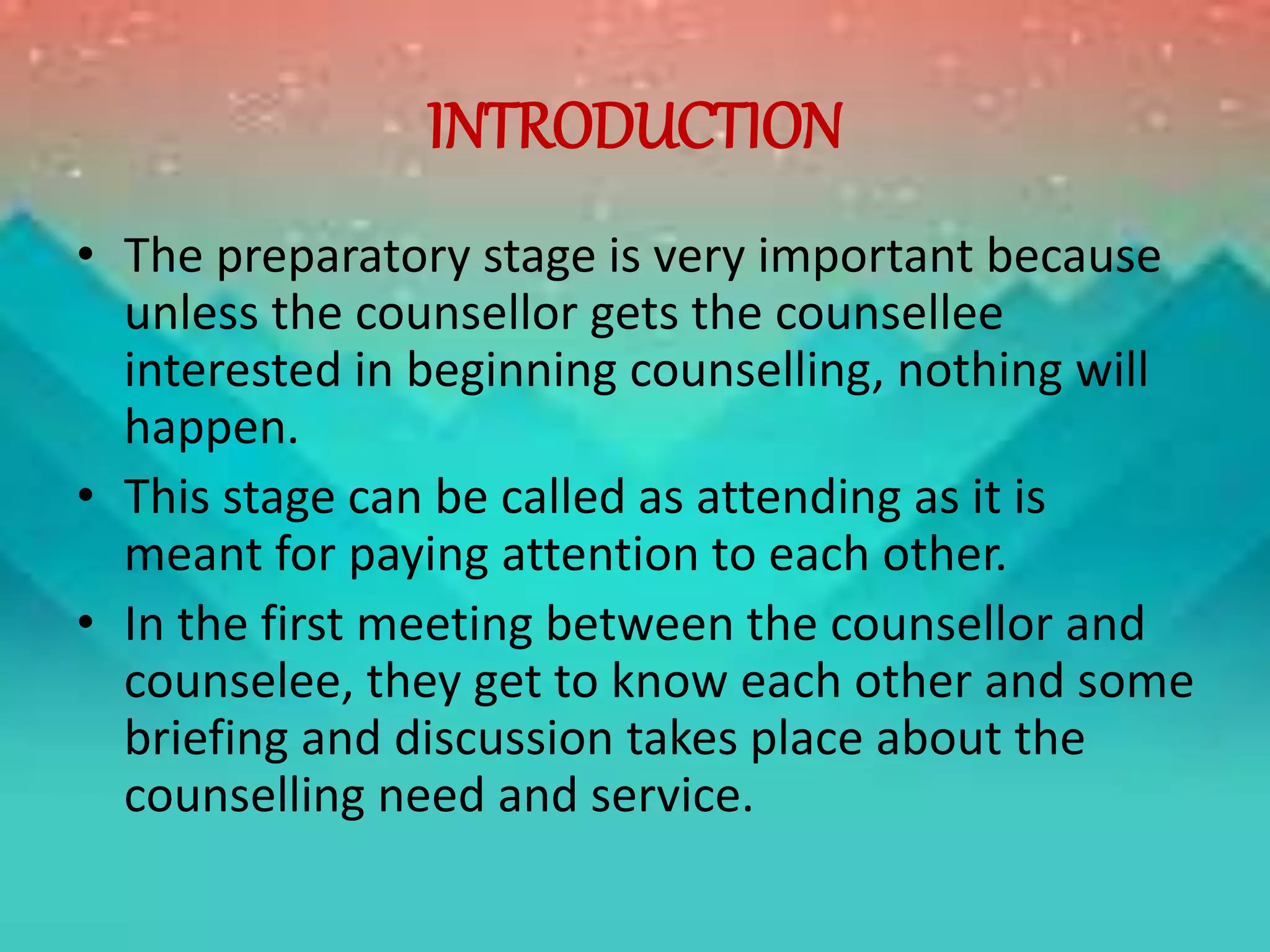 Counselling process and skills | PPTX