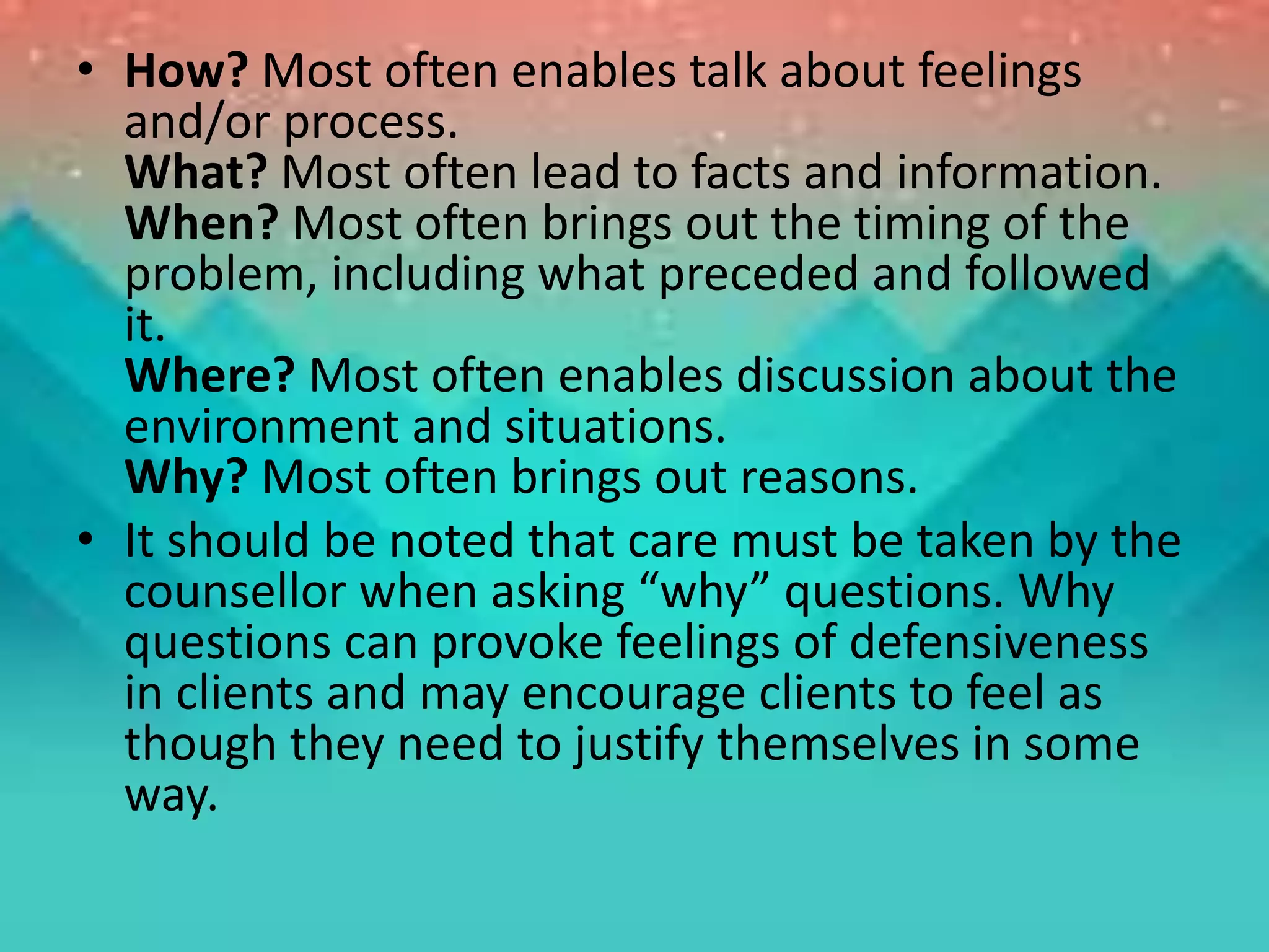 Counselling process and skills | PPTX