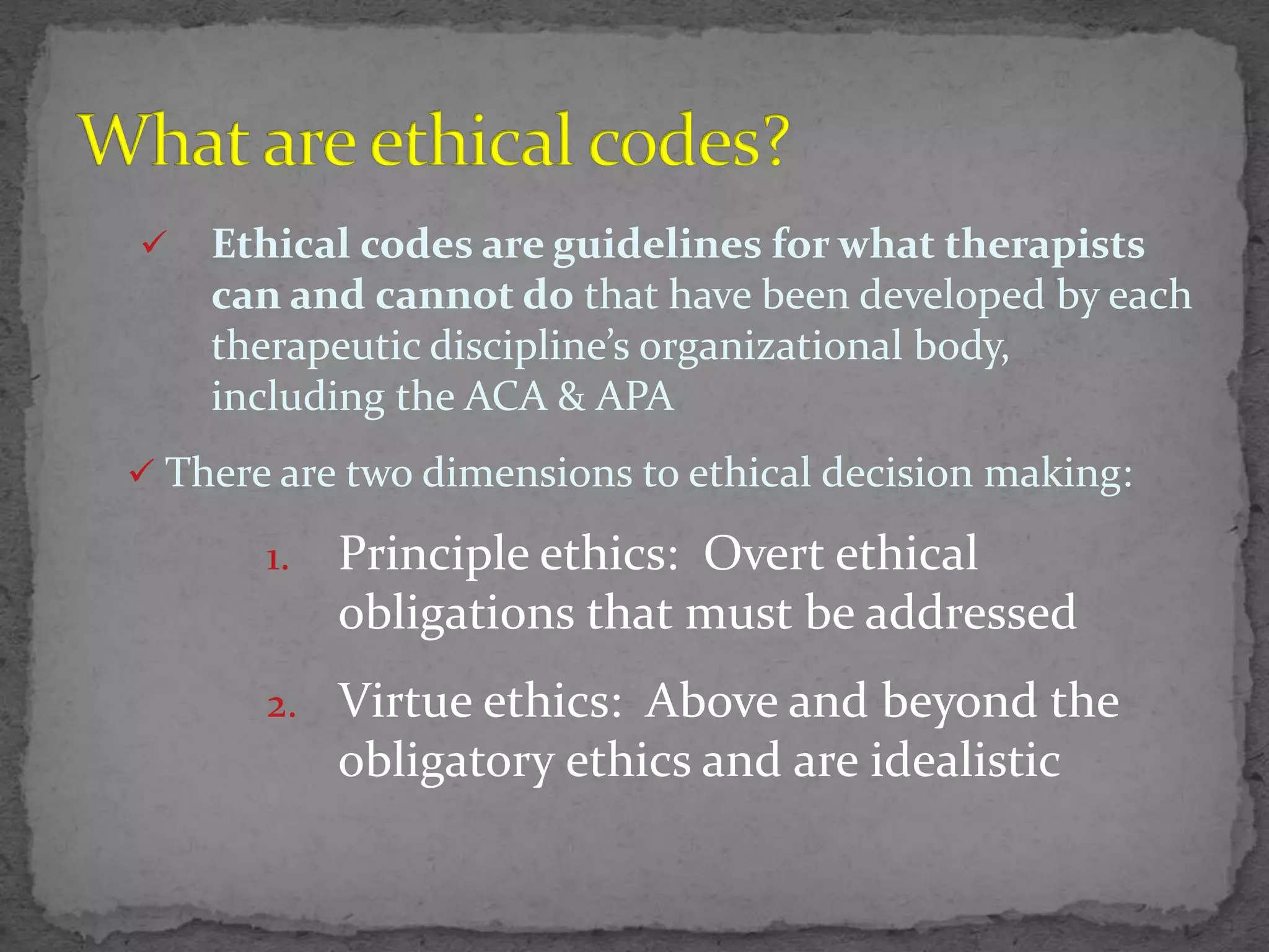 Ethics in counselling | PPTX