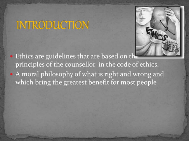 Ethics in counselling | PPTX