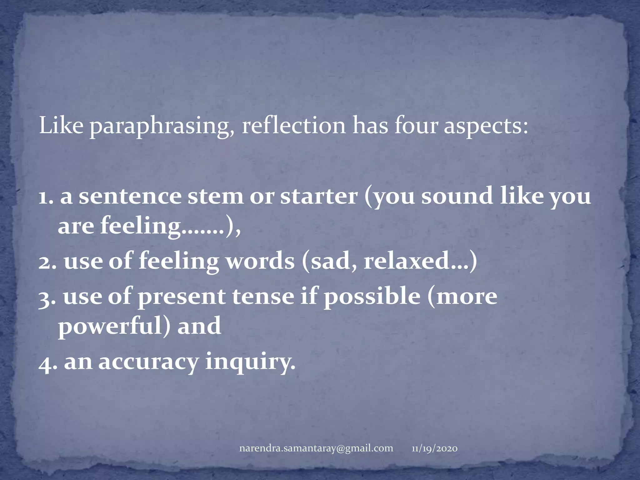 Counselling skills: Micro skills and stages of counselling | PPTX