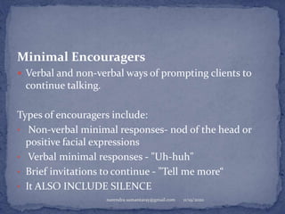 Counselling skills: Micro skills and stages of counselling | PPTX ...