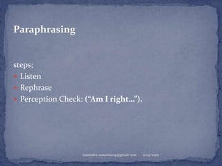 Counselling skills: Micro skills and stages of counselling | PPTX