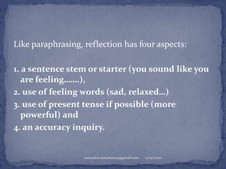 Counselling skills: Micro skills and stages of counselling | PPTX