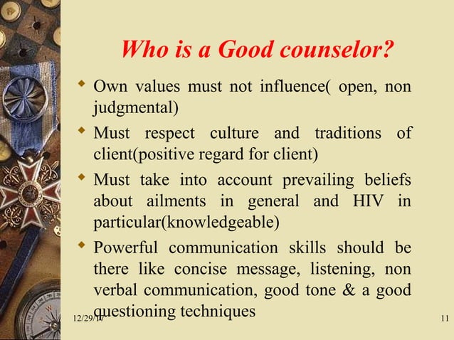 Counselling of people living with HIV/AIDS | PPT | Mental Health ...