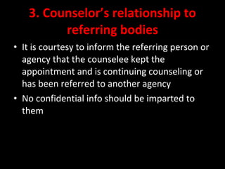 Counsellors Professional Ethics | PPT