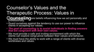 Counselor: Person and Professional | PPTX