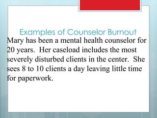 Counselor burnout | PPT