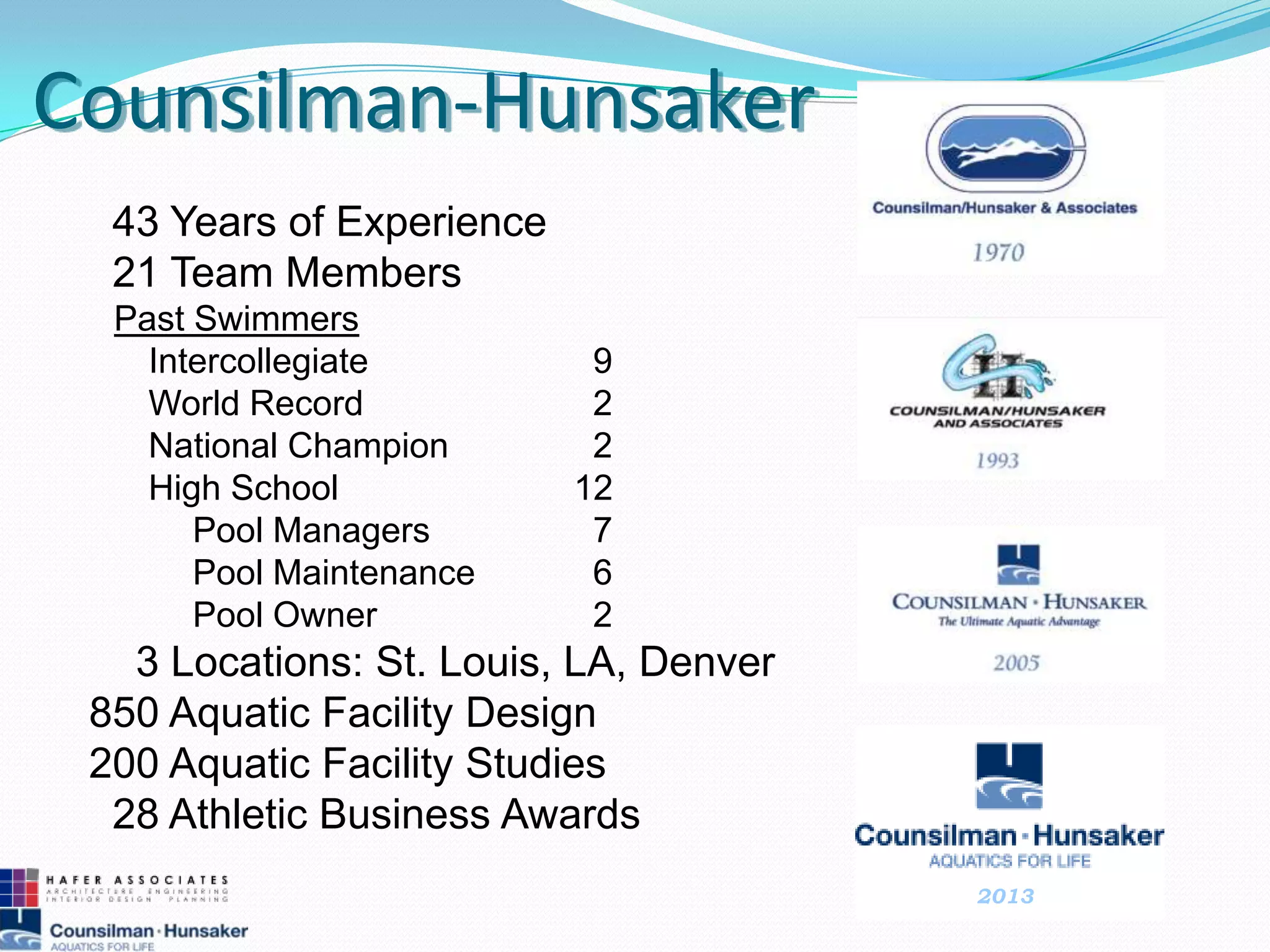 Counsilman hunsaker aquatic presentation | PPTX