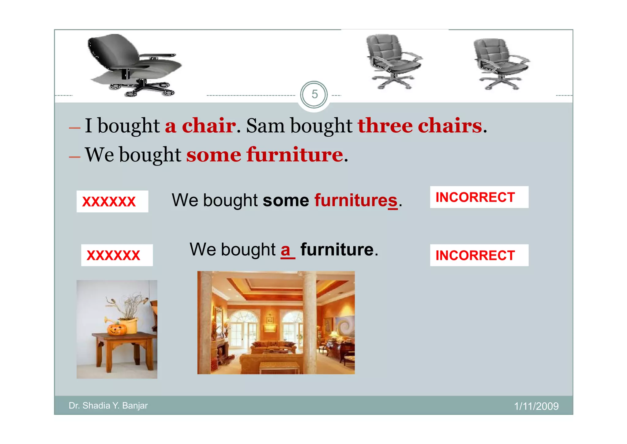 Count And Noncount Nouns [Compatibility Mode] | PPT