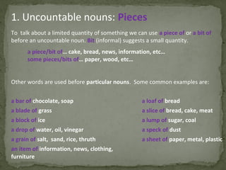 Countability & plural nouns | PPT