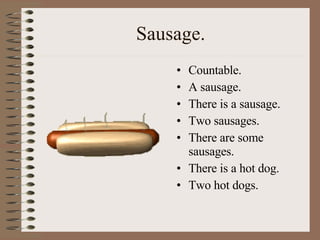 Countable And Uncountable Nouns | PPT