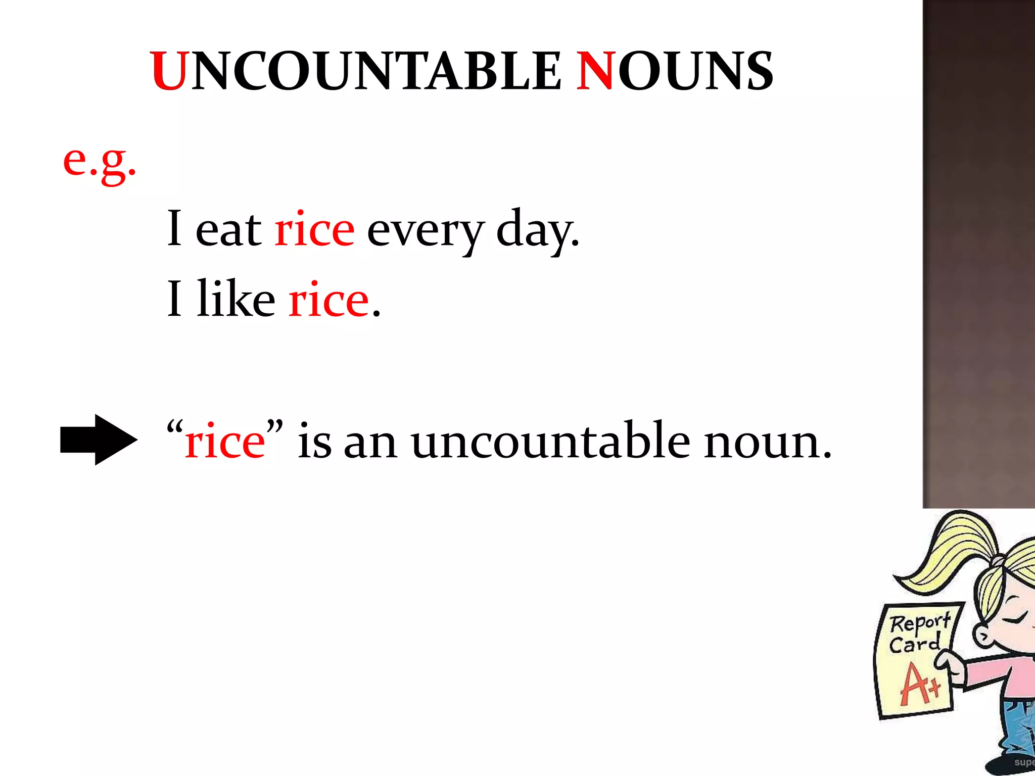 Countable and uncountable nouns | PPT
