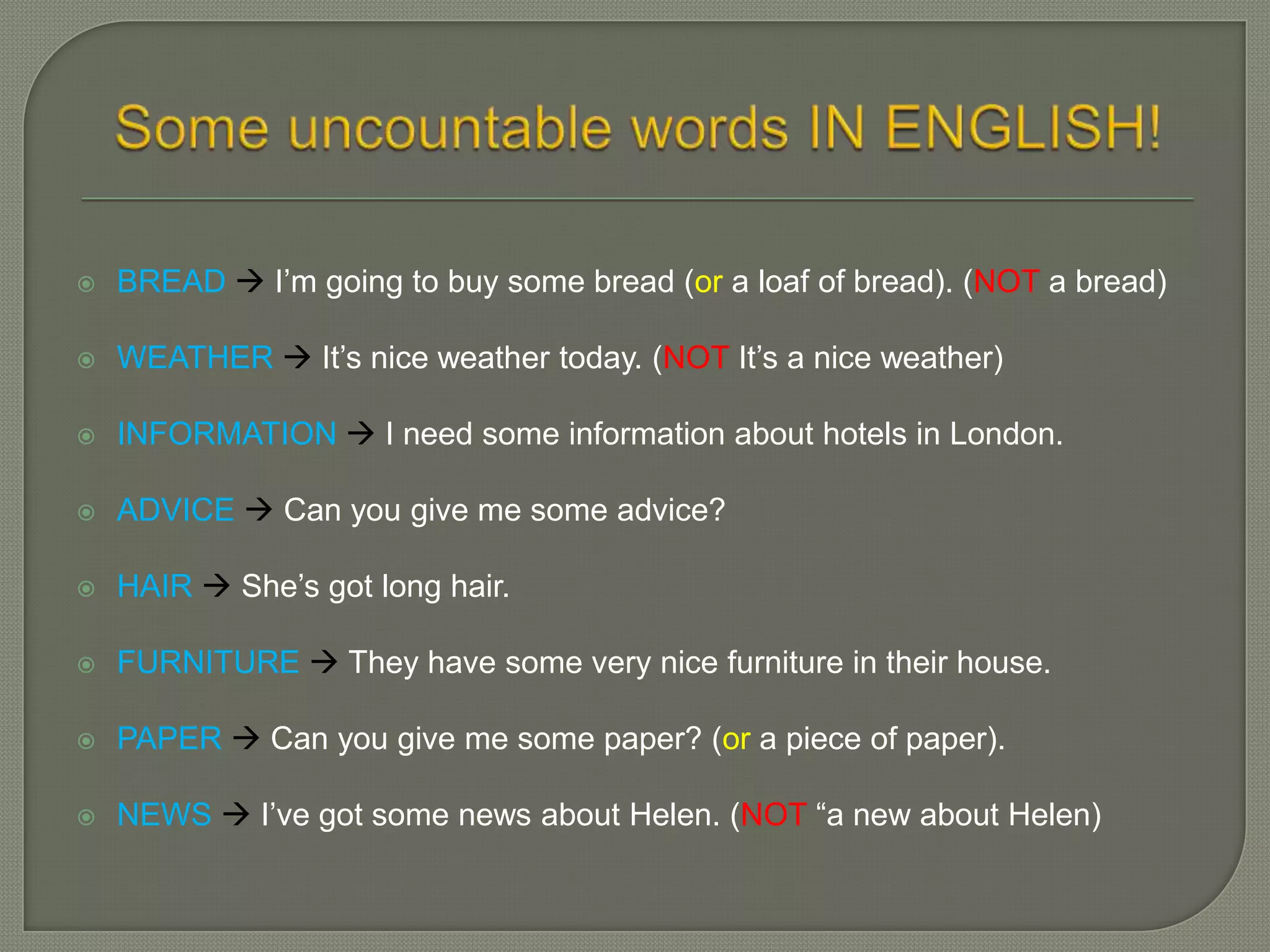 Countable Uncountable | PPTX