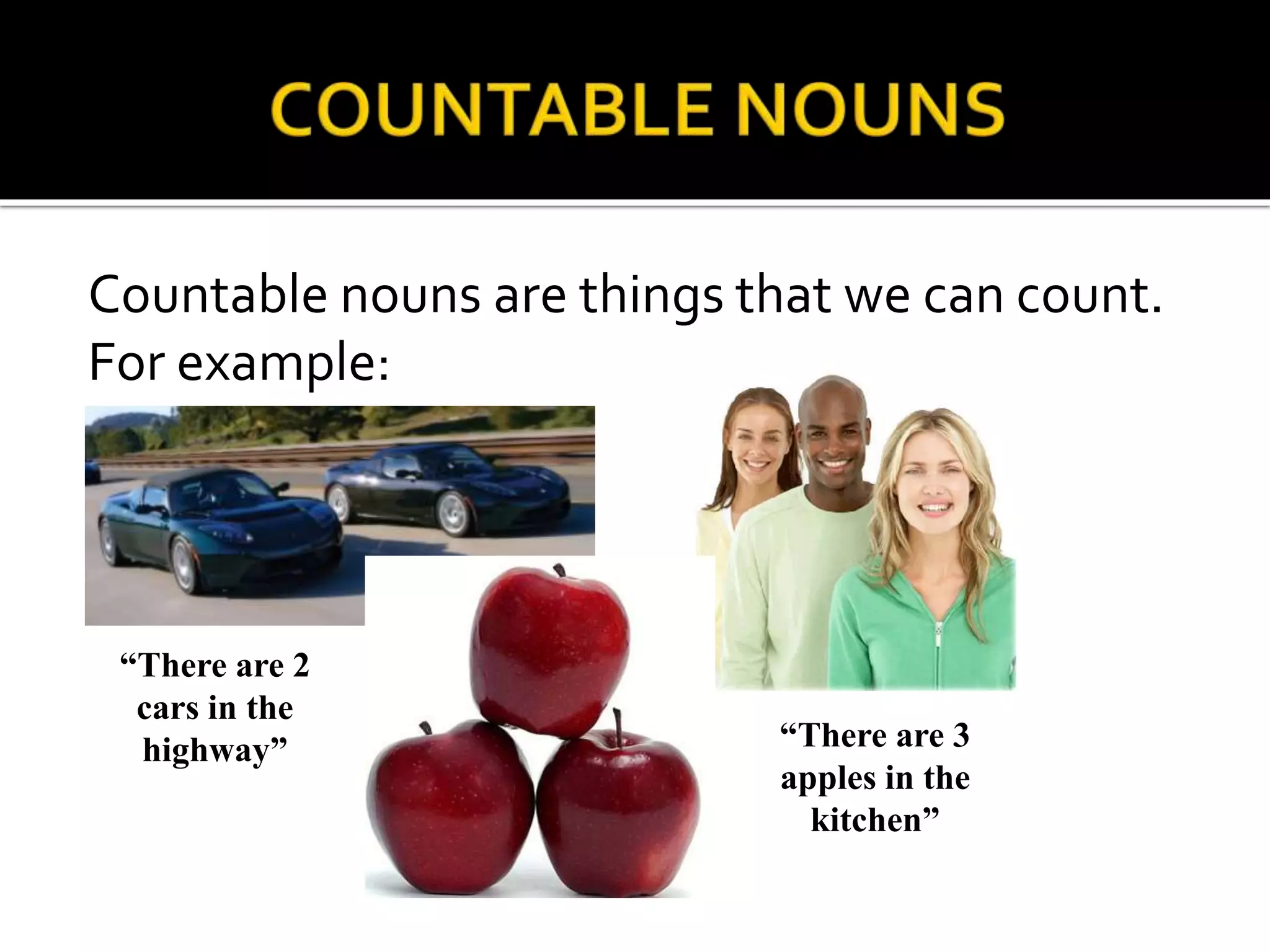 Countable and non countable nouns | PPTX