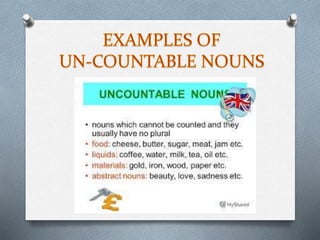 Countable and un-countable nouns | PPT